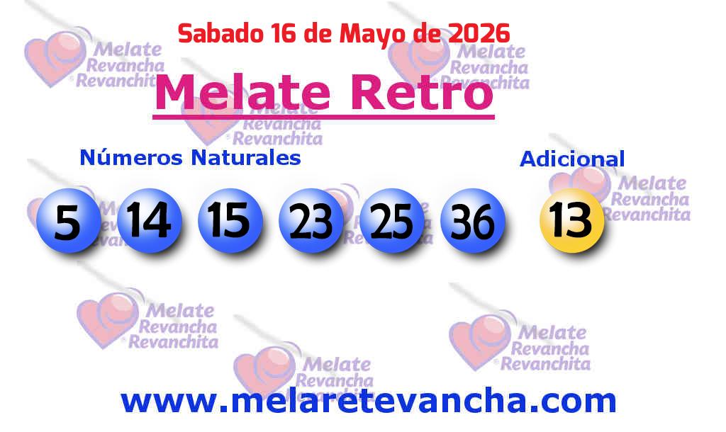 Melate Retro. Resultados y premios